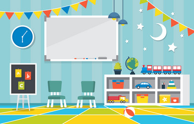 School classroom interior room blackboard Vector Image