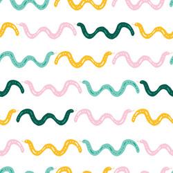 Fun geometric snakes pattern for kids and cute Vector Image
