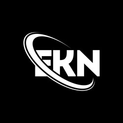 Ekn logo letter design Royalty Free Vector Image