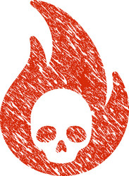 Hellfire icon grunge watermark Royalty Free Vector Image