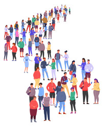 People queue waiting line Royalty Free Vector Image