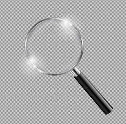 Magnifer glass with yellow background Royalty Free Vector