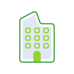 Structure business icon collection with green Vector Image
