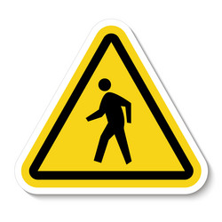 Pedestrian crossing symbol sign isolate on white Vector Image