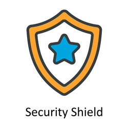 Security shield outline icon design illust Vector Image
