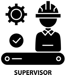 Engineer occupation icon black sign Royalty Free Vector