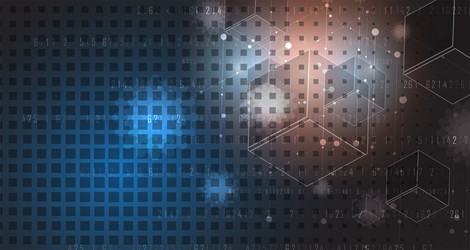 Abstract technology particle virtual molecule Vector Image