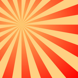 Red and orange sunburst background radial rays Vector Image