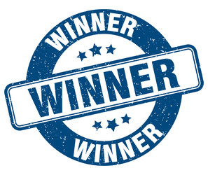 Winner stamp winner label round grunge sign Vector Image