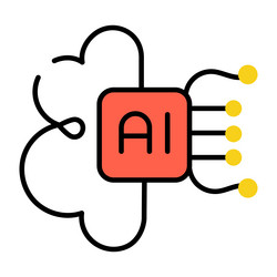 Ai Cloud Royalty Free Vector Image Vectorstock