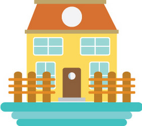 Beautiful house with grid wood Royalty Free Vector Image