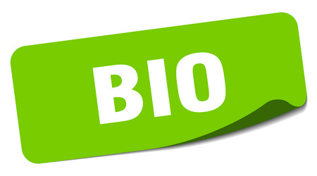 Bio cosmetics sticker label Royalty Free Vector Image