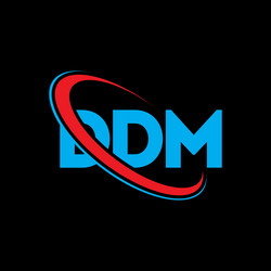 Ddm logo letter design Royalty Free Vector Image