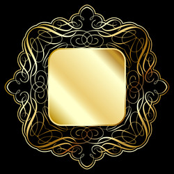 Abstact background with gold diamond frames Vector Image