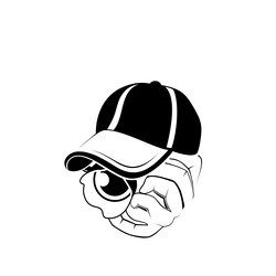 Hat and photography logo Royalty Free Vector Image