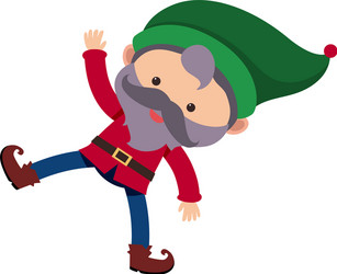 Little dwarf with blue hat Royalty Free Vector Image