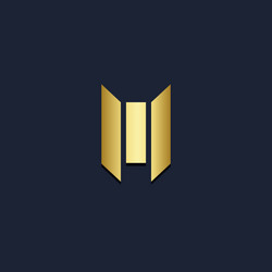 Tf logo monogram with gold colors and shield Vector Image