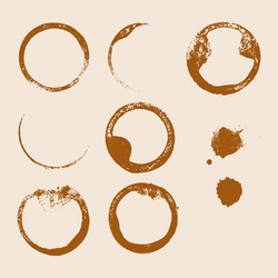 Trace of coffee mug stain in circle shape Vector Image