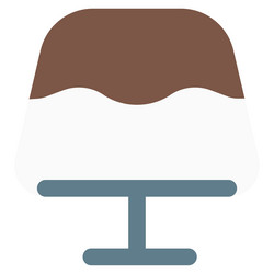 Creamy cassata light icon Royalty Free Vector Image