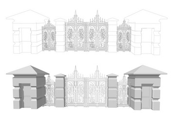 Ornate Gates Vector Images (over 1,600)