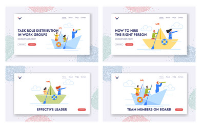 Leadership business success team icons set Vector Image