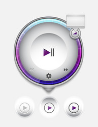 Multimedia player ui Royalty Free Vector Image