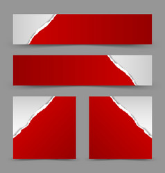 Ripped paper banners Royalty Free Vector Image