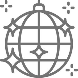 Disco ball icon line version graphic Royalty Free Vector