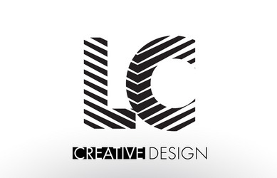 Lc l c creative letters design with white pink Vector Image