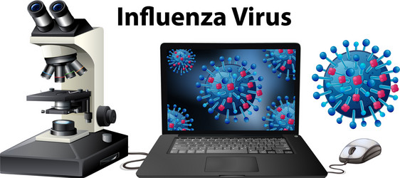 Close up isolated object virus influenza Vector Image Close up isolated object virus influenza Vector Image