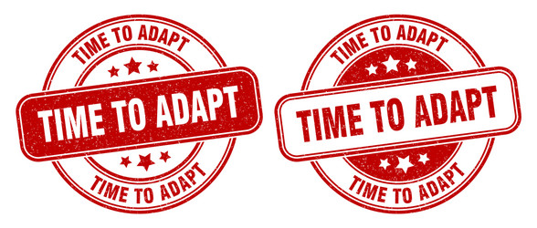 Time to adapt stamp Royalty Free Vector Image - VectorStock