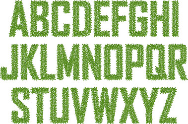 Leaves alphabet letters Royalty Free Vector Image