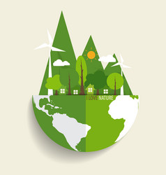 Green eco earth Royalty Free Vector Image - VectorStock