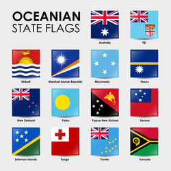 Set of oceanian flags Royalty Free Vector Image