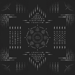 Abstract moon symbols background Royalty Free Vector Image