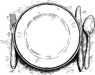 Empty light blue color dish with figured edges Vector Image