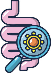 Coliform bacteria icon cartoon style Royalty Free Vector