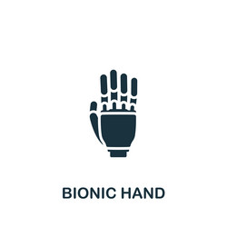 Bionic hand icon line simple icon for templates Vector Image