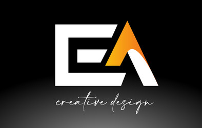 Ea letter logo design with elegant minimalist Vector Image