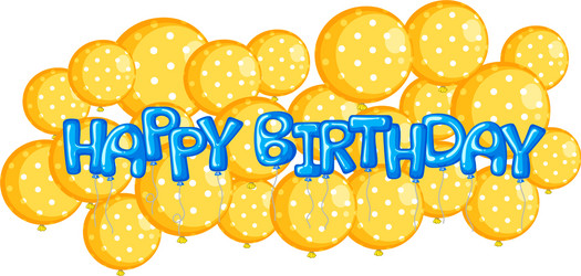 Word balloon with colorful full balloons flying Vector Image
