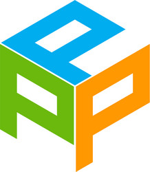 Prototek letter p logo pro template Royalty Free Vector