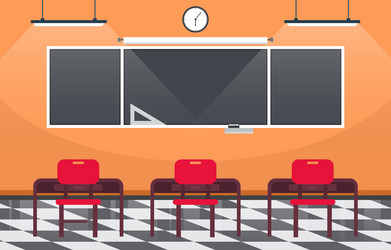 School classroom interior room blackboard Vector Image