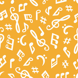 Music notes seamless pattern Royalty Free Vector Image