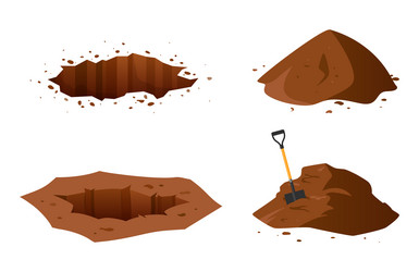 Cartoon image of a pile silt soil Royalty Free Vector Image