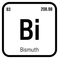 Bismuth bi periodic table element Royalty Free Vector Image