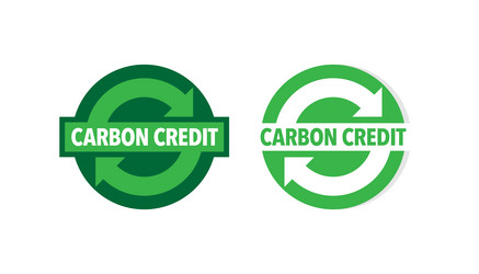 Carbon credit icon concept Royalty Free Vector Image