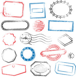 Postage stamps set Royalty Free Vector Image - VectorStock