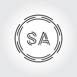 Initial letter sa logo design template Royalty Free Vector