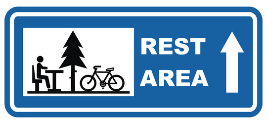 Parking lot rest area sign arrow dirrection set Vector Image