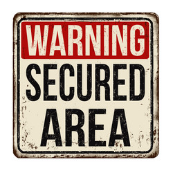 Warning sign static control area Royalty Free Vector Image